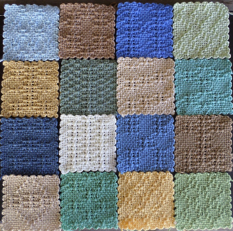 Isles series — 4″ (31 x 31) patterns – Adventures in Pin Loom Weaving