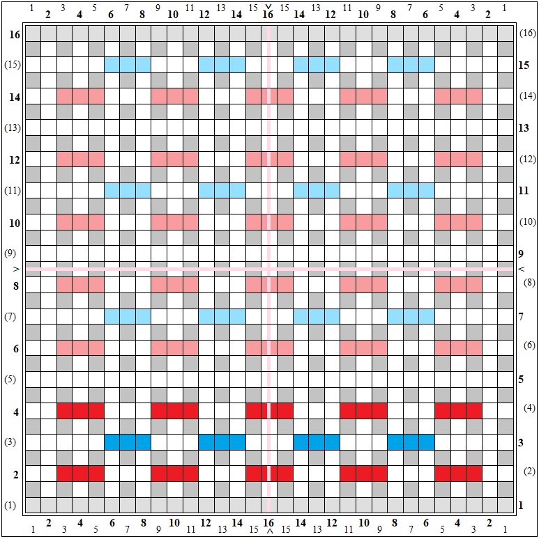 Horizontal Xs variation 2 — 4″ (31 x 31) pattern – Adventures in Pin ...