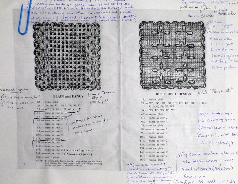 Recessed Square 1 — 4″ (31 x 31) pattern – Adventures in Pin Loom Weaving